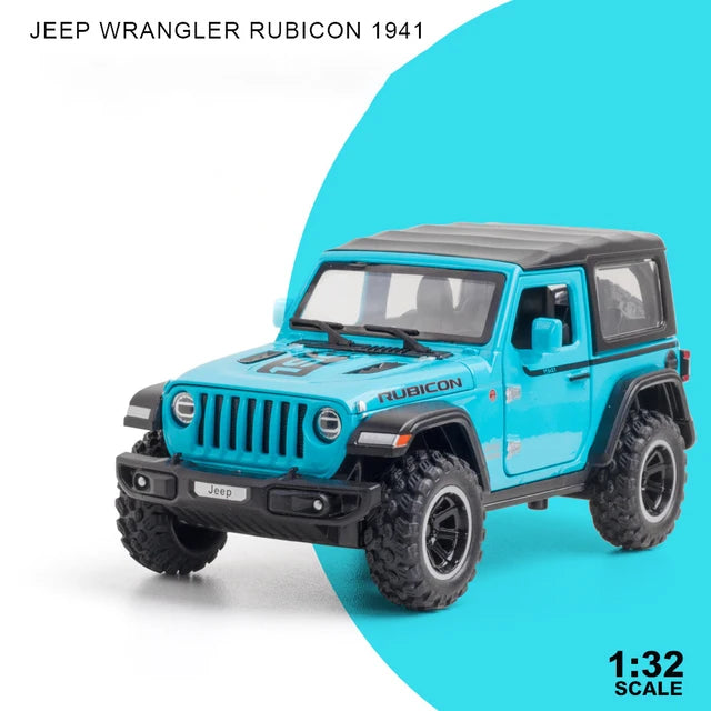 Jeep Wrangler Rubicon Off-Road Alloy Model Car Toy Diecast 1/32 Scale ...
