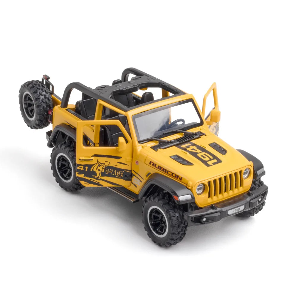 Jeep Wrangler Rubicon Off-Road Alloy Model Car Toy Diecast 1/32 Scale ...